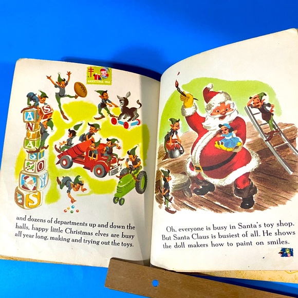 Disney | Holiday | Walt Disneys Vtg 95 Santas Toy Shop A Little Golden ...